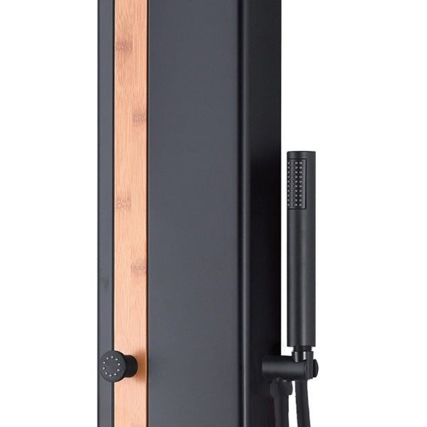PULSE Eclipse ShowerSpa – 1060MB-BA Matte Black/Bamboo Shower System ...
